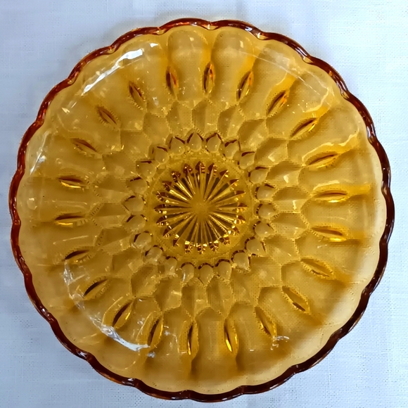 Anchor Hocking | Dining | Vintage Anchor Hocking Usa Amber Plate Tray ...